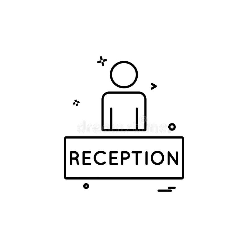 Reception Icon stock vector. Illustration of icon, register - 132448886