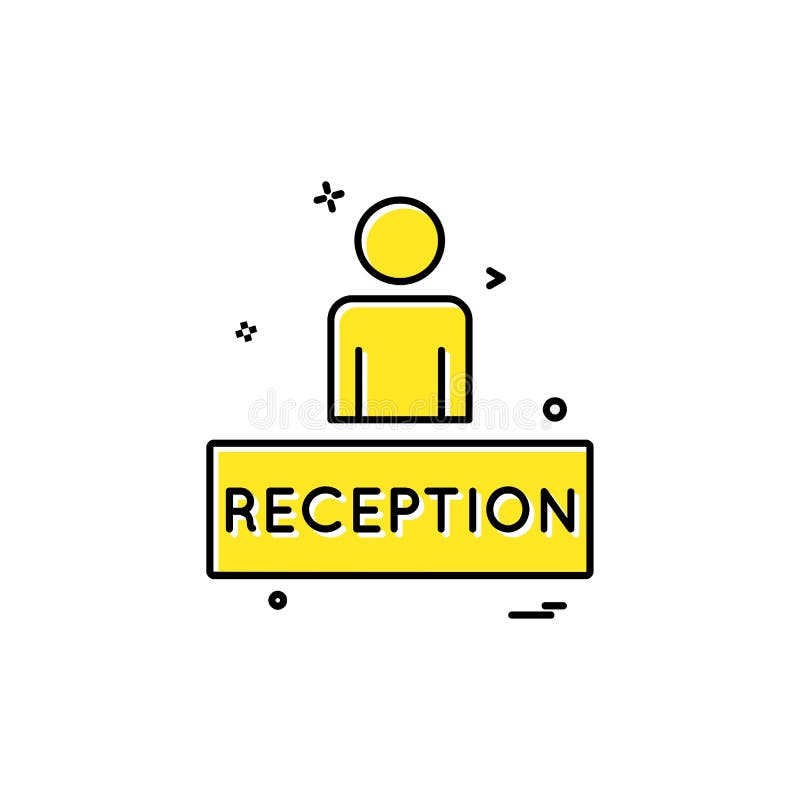 Reception Icon Design Vector Stock Vector - Illustration of service ...