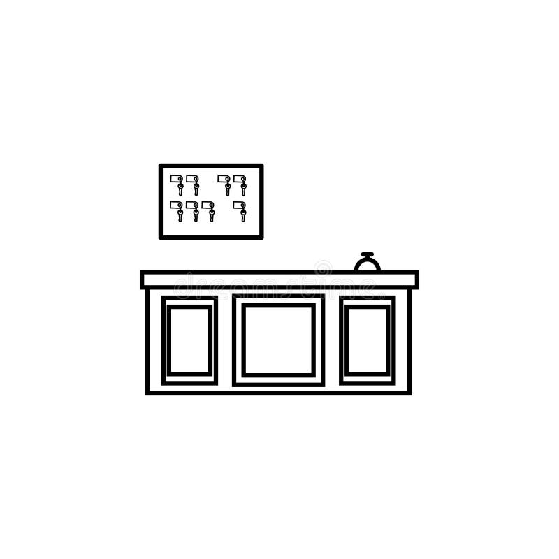 Reception Desk Icon Thin Line Stock Illustrations – 690 Reception Desk ...