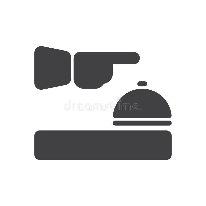 Reception Icon, Filled Flat Sign, Solid Glyph Pictogram, Vector ...