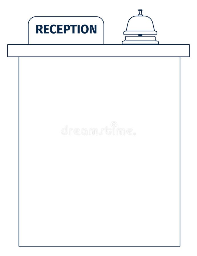 Reception Icon. Hotel Frontdesk Black Line Symbol Stock Vector ...