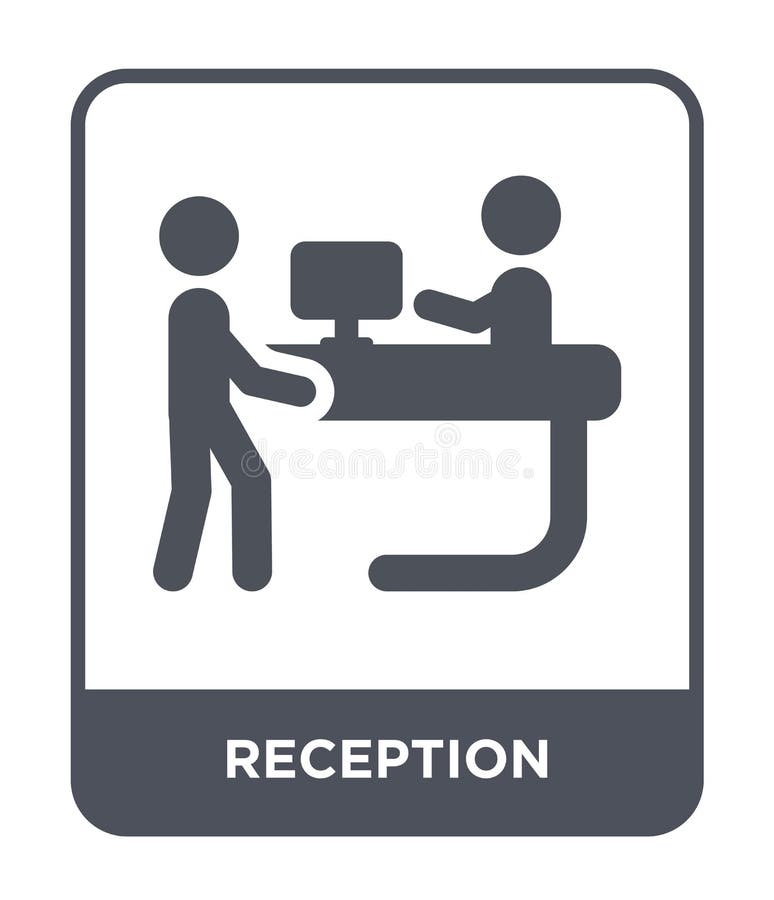 Reception Icon in Trendy Design Style. Reception Icon Isolated on White ...