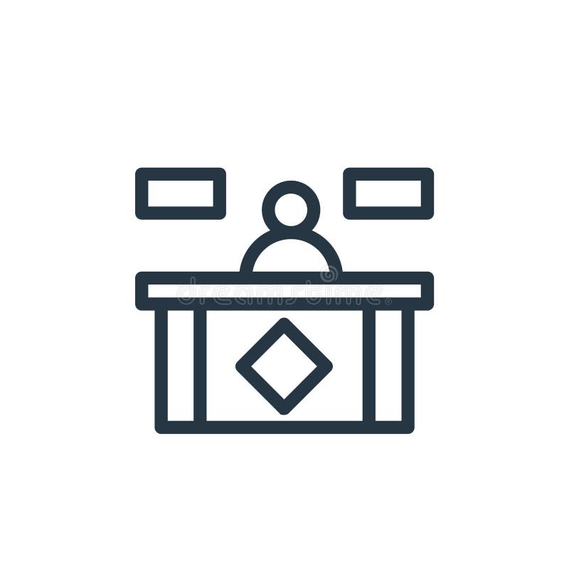 Reception Icon Vector from Media Concept. Thin Line Illustration of ...