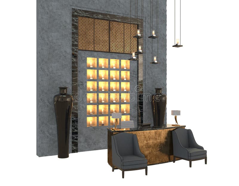 Reception Isolated on White Background 3d Illustration Stock ...