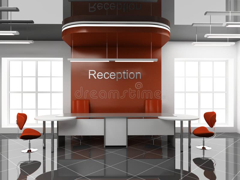 Reception at office stock illustration. Illustration of design - 13992305