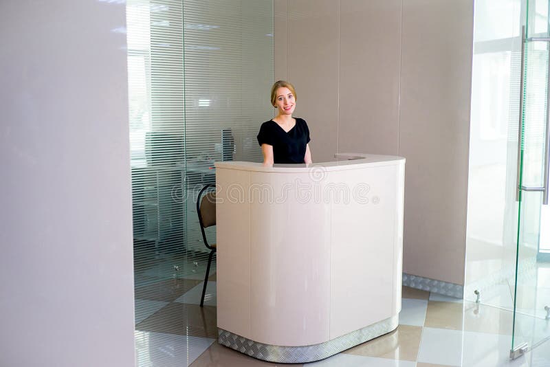 Reception at office stock image. Image of female, profession - 102079415