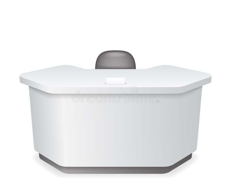 Reception Office Table with Chair Realistic 3d Template Vector ...