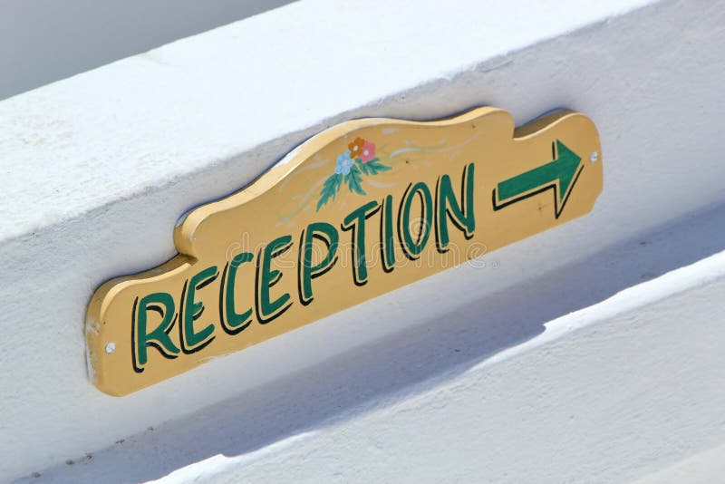Reception sign stock image. Image of tourism, reception - 24986101