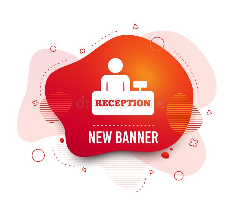 Reception Sign Icon. Hotel Registration Table. Stock Vector ...