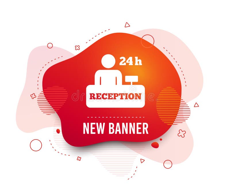 Reception Sign Icon. Hotel Registration Table. Vector Stock Vector ...