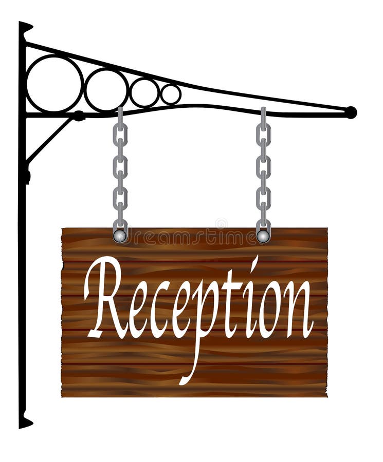 Reception Sign stock illustration. Illustration of artwork - 52341878