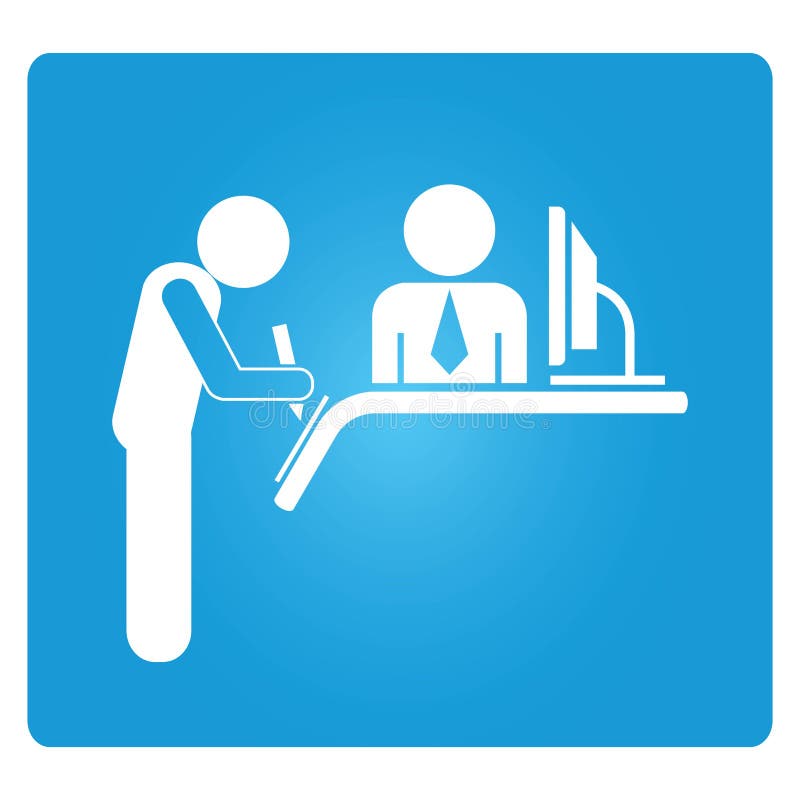 Reception sign stock illustration. Illustration of register - 40849318