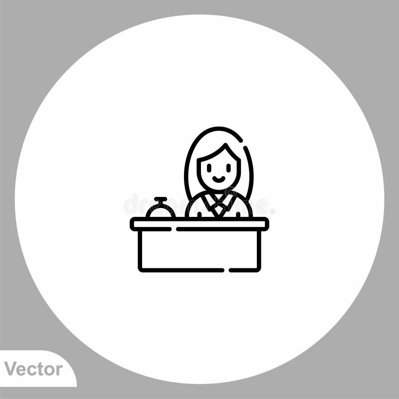 Reception Vector Icon Sign Symbol Stock Vector - Illustration of ...