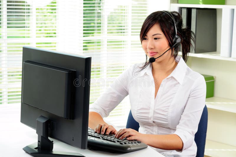 Receptionist stock photo. Image of business, brunette - 2321880