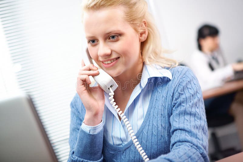 Receptionist stock photo. Image of clerk, lifestyle, businesswoman ...