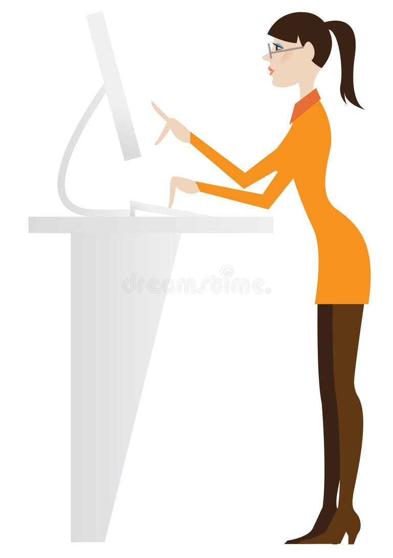 Female Receptionist Stock Illustrations – 4,441 Female Receptionist ...