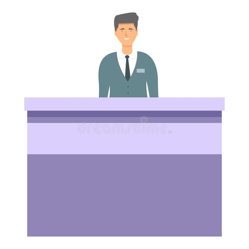 Receptionist Icon Cartoon Vector. Work Character Stock Vector ...
