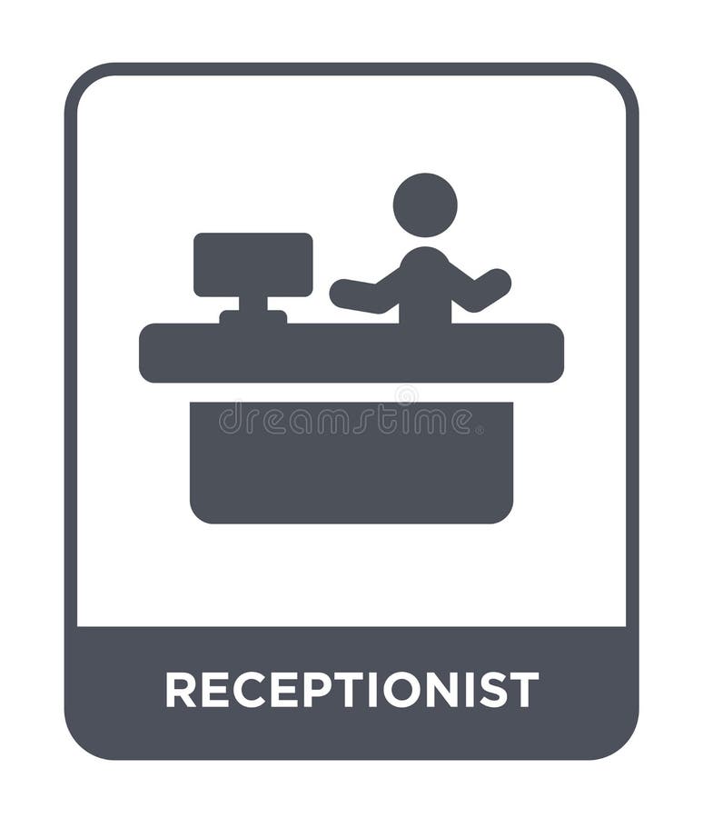 Secretary Icon in Trendy Design Style. Secretary Icon Isolated on White ...