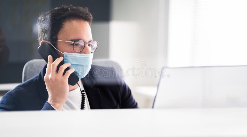 Receptionist Man stock photo. Image of desk, call, center - 212673540