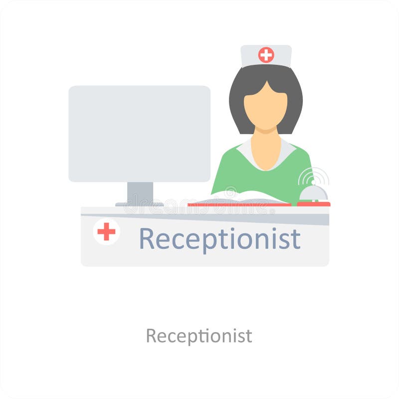 Receptionist stock vector. Illustration of medical, icon - 264953692