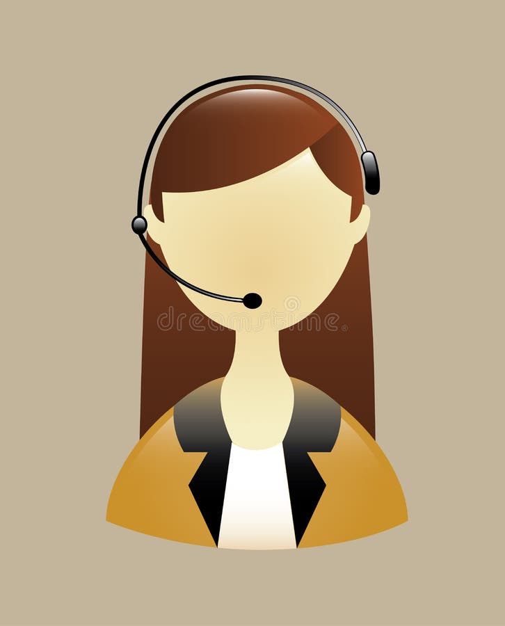 Receptionist stock vector. Illustration of call, person - 35936093