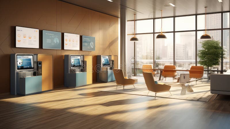 Receptionist smart office stock illustration. Illustration of ...