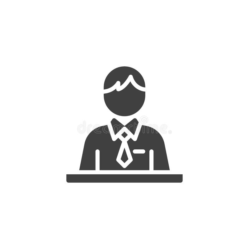 Receptionist vector icon stock vector. Illustration of symbol - 266171559