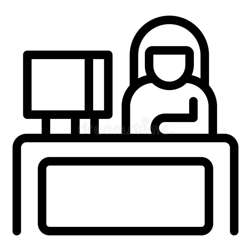 Outline Receptionist Stock Illustrations – 2,185 Outline Receptionist ...