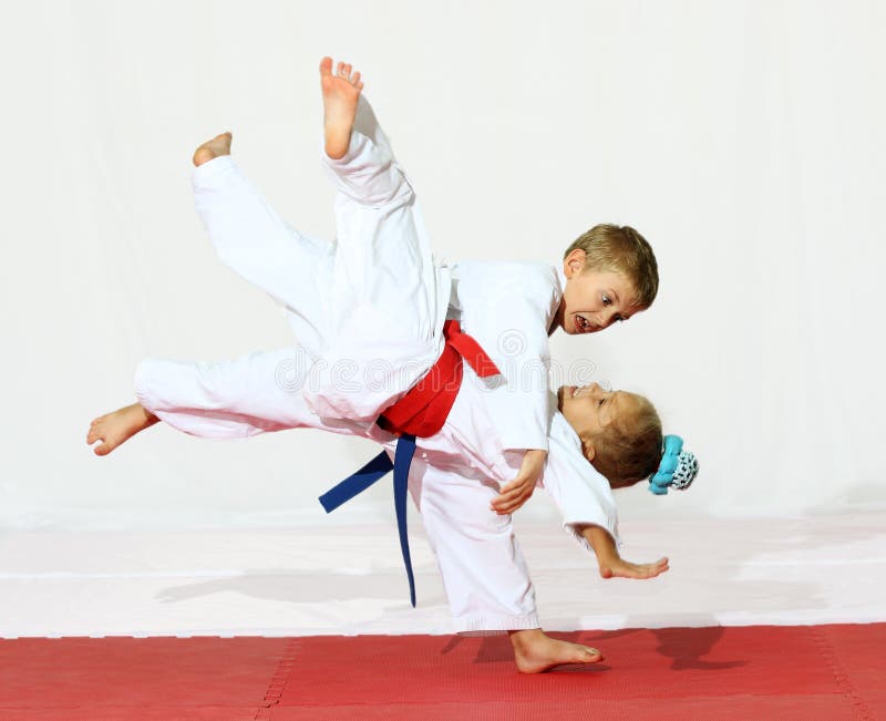 Child karate kid stock photo. Image of jump, concentration - 8276004