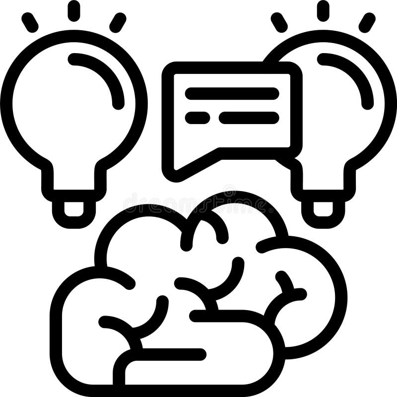 Receptive Mind Vector Icon stock illustration. Illustration of ...