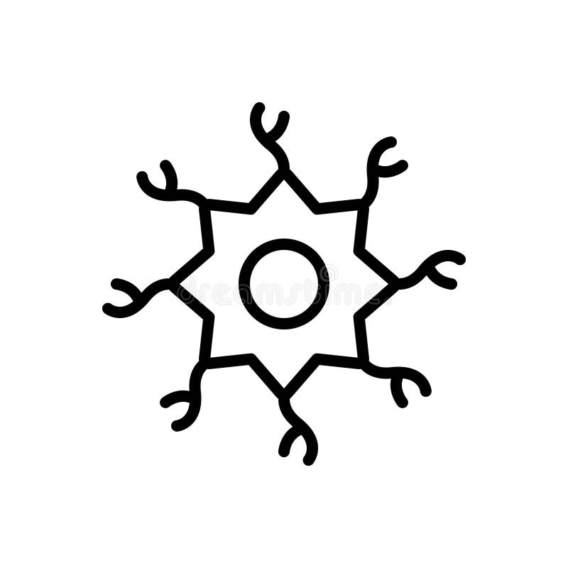 Black Line Icon for Receptors, Anatomy and Biology Stock Vector ...