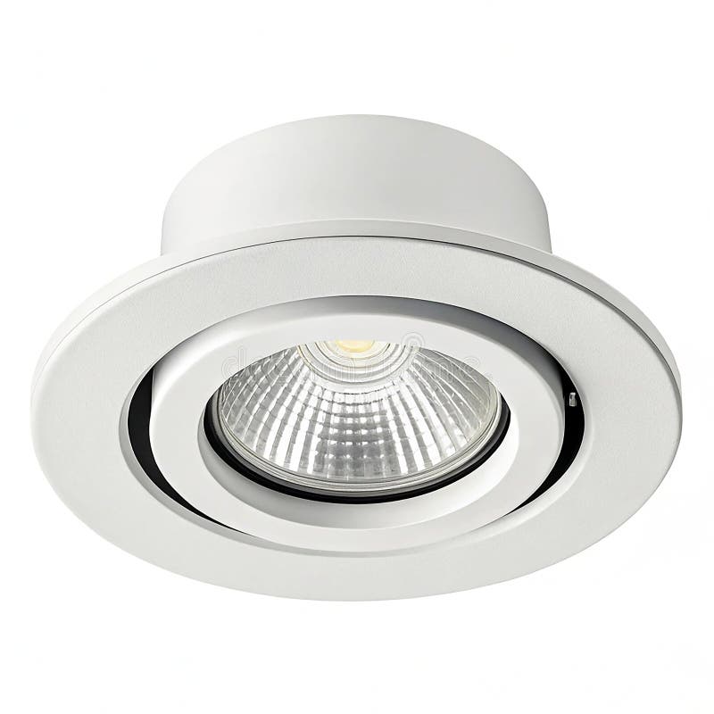 Recessed Downlight with Adjustable Beam Angle Stock Illustration ...