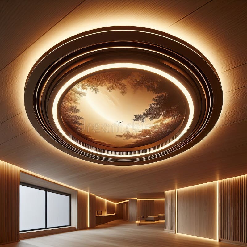 Recessed Light Fixture a Light Fixture Hidden within a Cei Stock ...