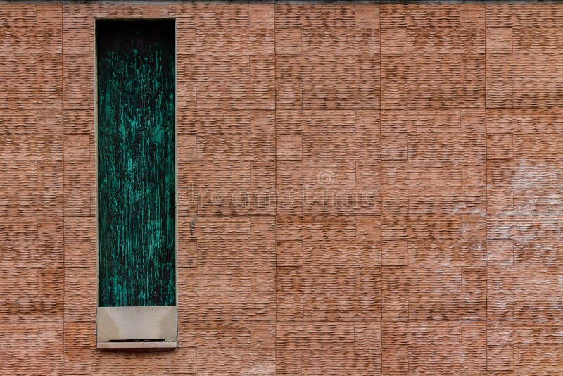 Rectangle Recessed Pattern Wall with an Unusual Shaped Bricks Stock ...