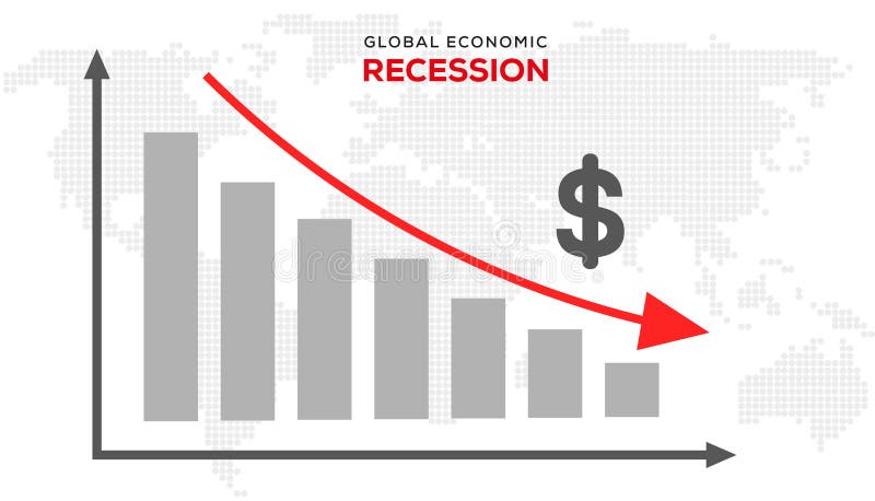 Global Recession Background. Illustration of Economic Recession Stock ...