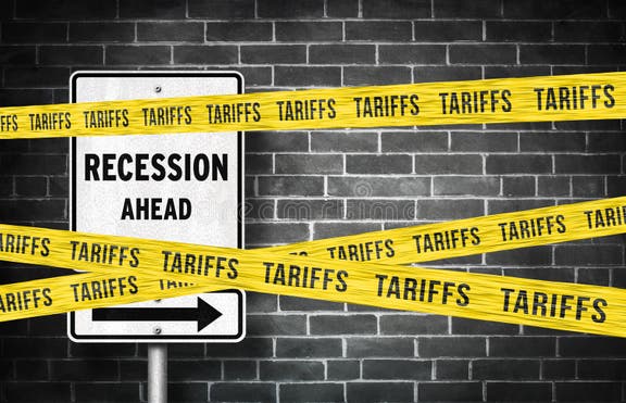 Recession Ahead Due To Tariffs Stock Photo - Image of fiscal ...