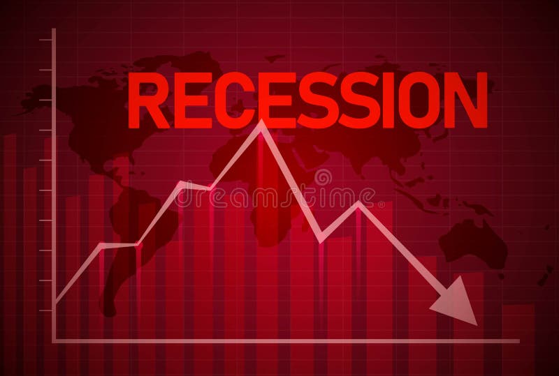 Recession Background Worldwide. Graph Showing Decrease in Recession ...