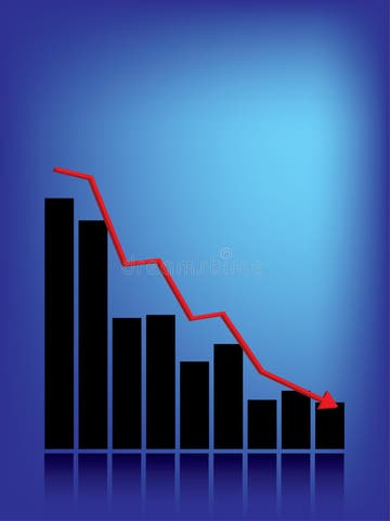 Recession bar graph stock vector. Illustration of firm - 4731183