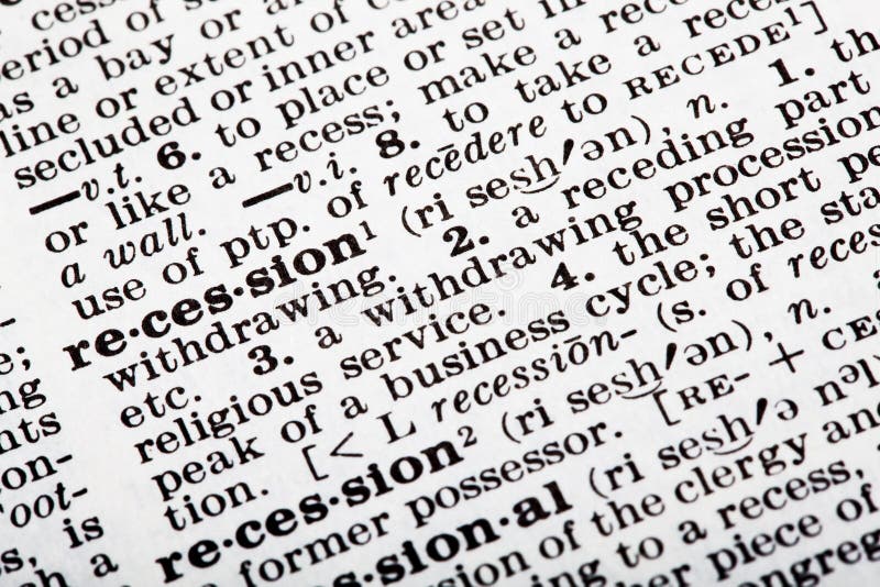 Definition of Recession stock photo. Image of financial - 6404306