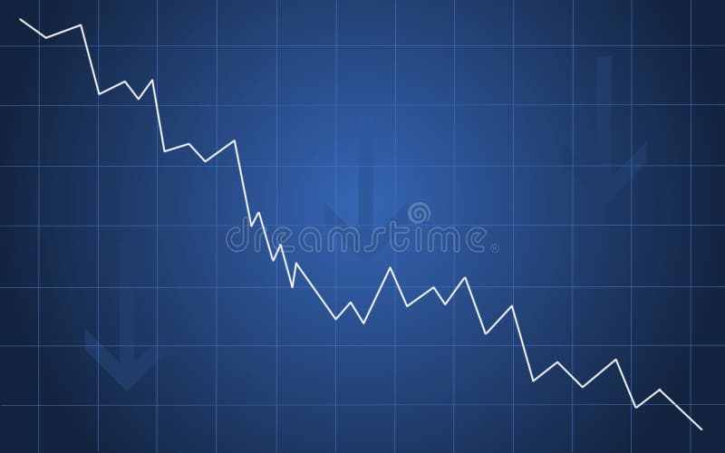 Line Graph with a Large Decrease Stock Illustration - Illustration of lessening, lower: 32189911