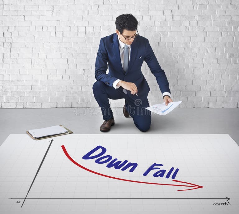 Recession Financial Risk Failure Decrease Concept Stock Image - Image of occupation, loss: 85880103