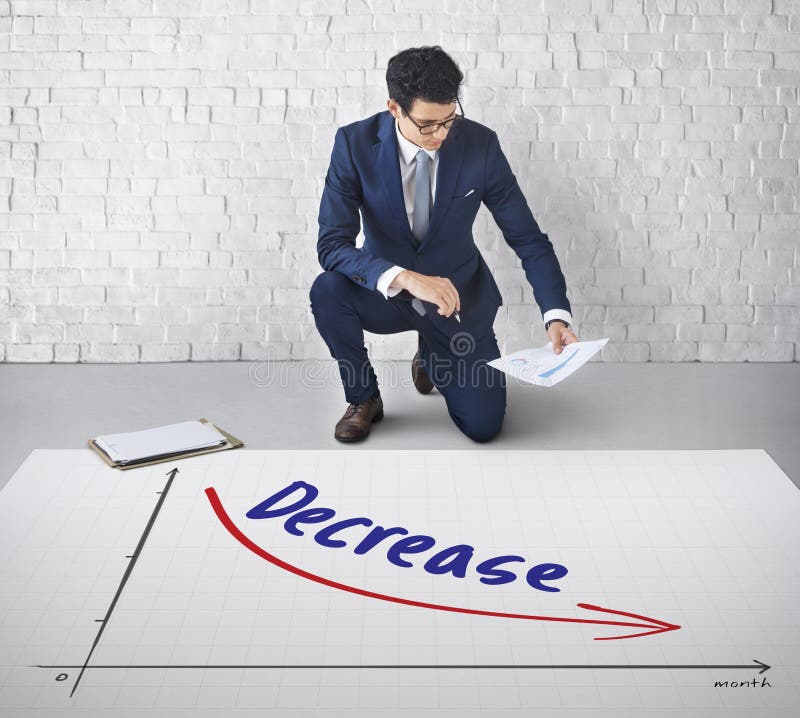 Recession Financial Risk Failure Decrease Concept Stock Photo - Image of loss, plan: 83517720