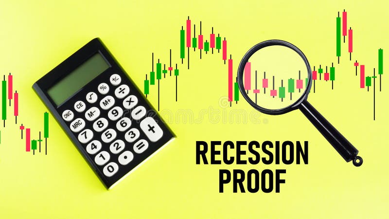 Recession Proof is Shown Using the Text Stock Photo - Image of economy ...