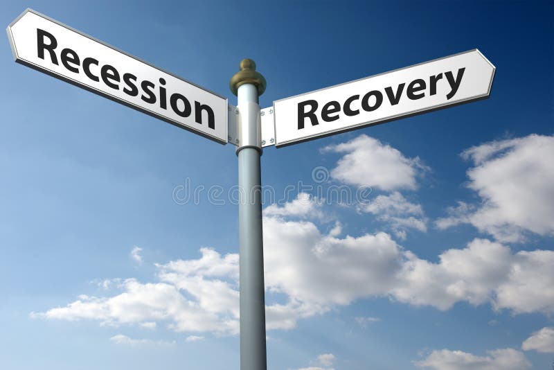 Recession or Recovery Financial or Bank Crisis Stock Illustration ...