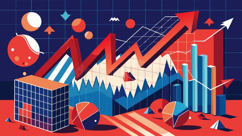 Recession, Trade and Downfall Concept. Abstract Falling Red Crisis ...