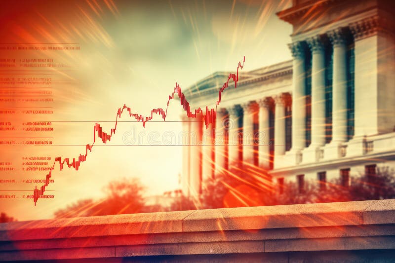 Recession, Trade and Downfall Concept. Falling Red Crisis Forex Chart ...