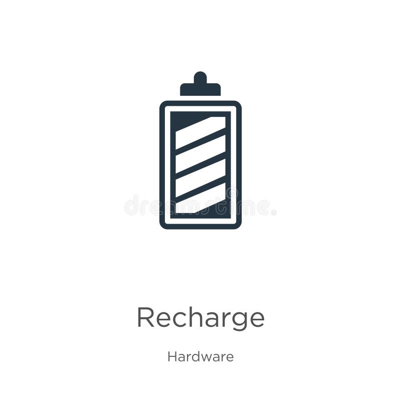 Recharge Vector Icon in 6 Different Modern Styles. Black, Two Colored ...