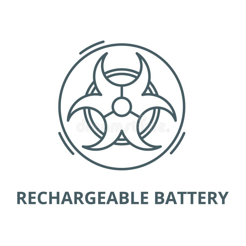 Rechargeable Battery Black Icon, Vector Sign on Isolated Background ...