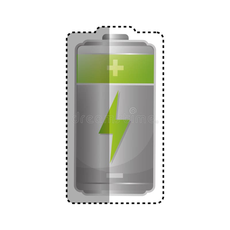 Rechargeable Electric Battery Stock Illustration - Illustration of watt ...