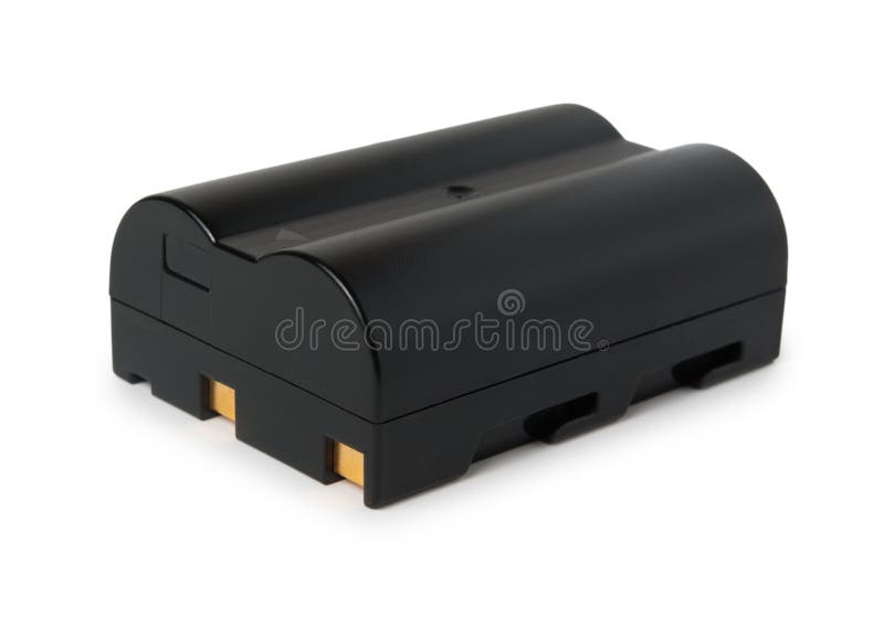 Black Lithium Ion Battery Pack Isolated Stock Image - Image of ...